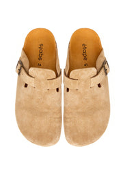 Suede Clogs Etape Beige
